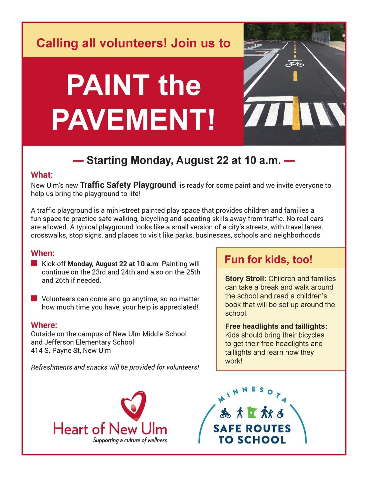 "Paint the Pavement" at the New Traffic Safety Playground